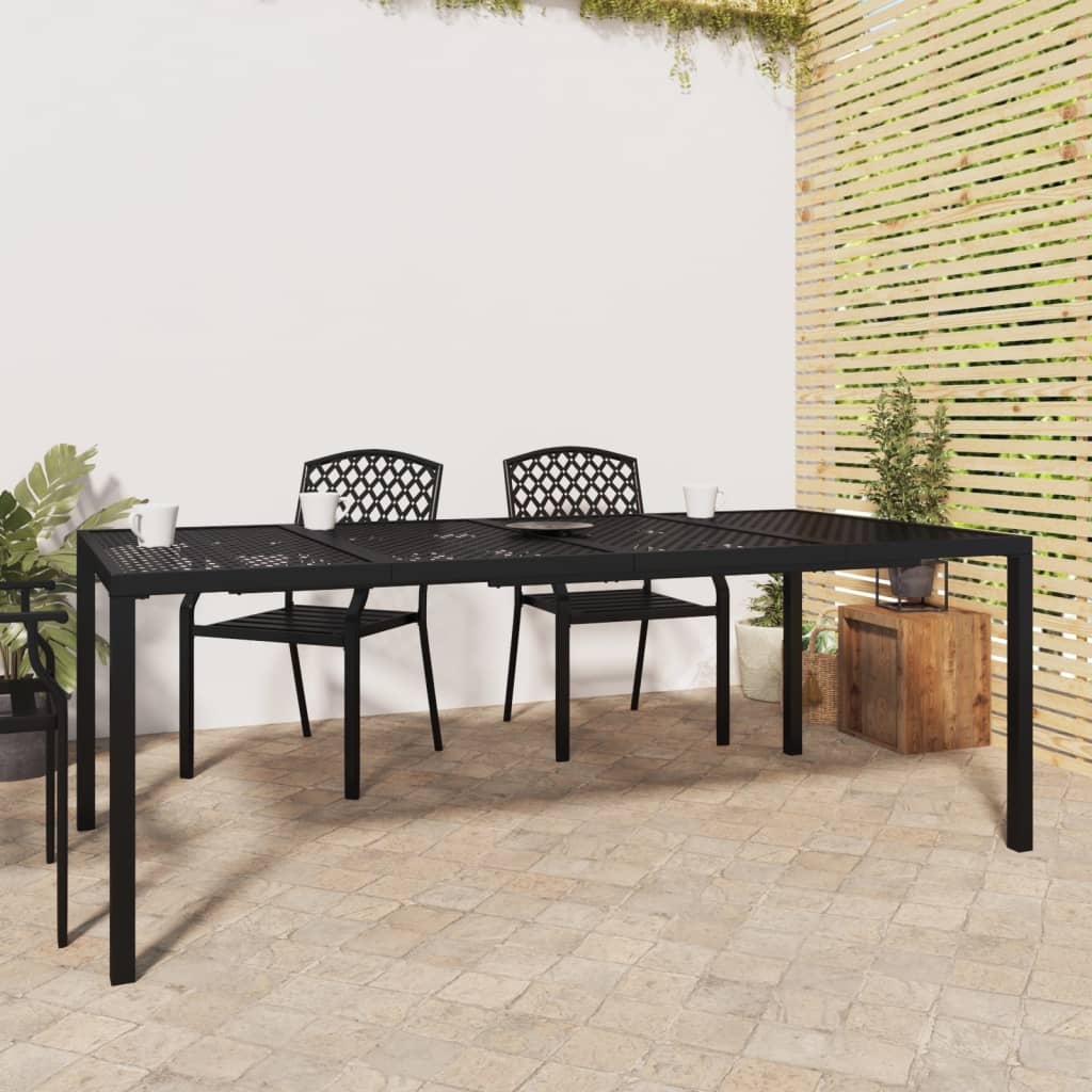Table de jardin anthracite 200x100x72 cm acier vidaXL | Leroy Merlin