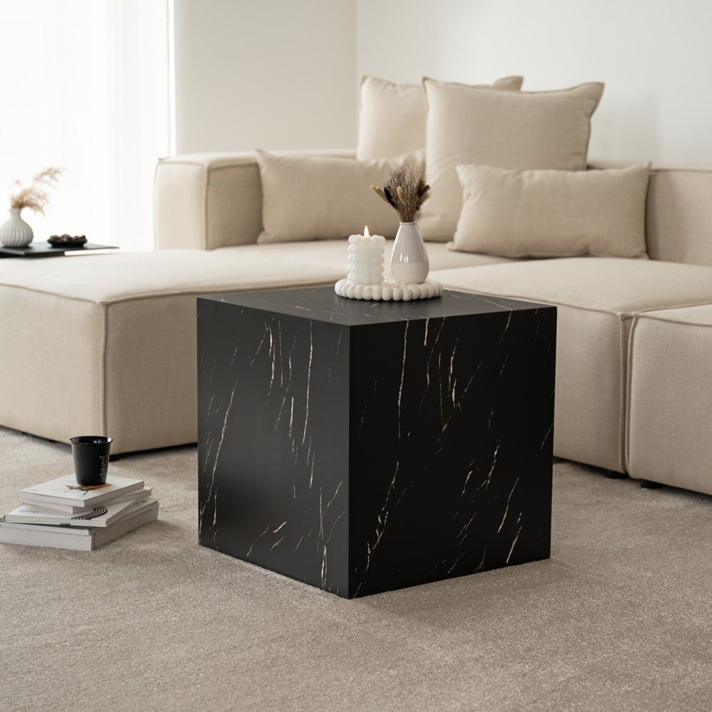 Table Basse Mdf Home Deluxe Amiri M 50 X 50 Cm Noir Déjé Assemblée