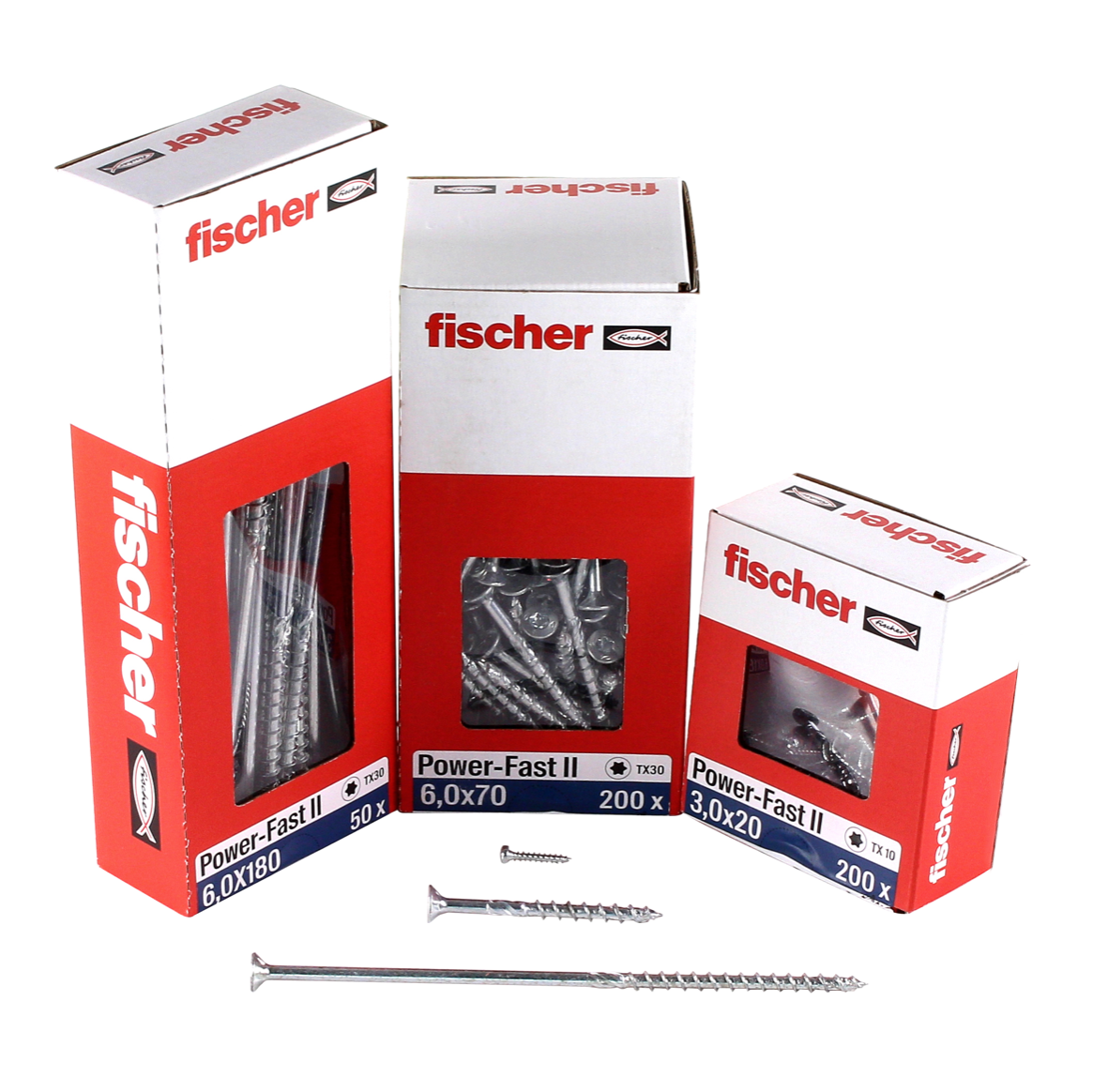 Fischer Power-Fast II FPF II Vis à bois aggloméré 6,0x150 mm, 50 pcs ...