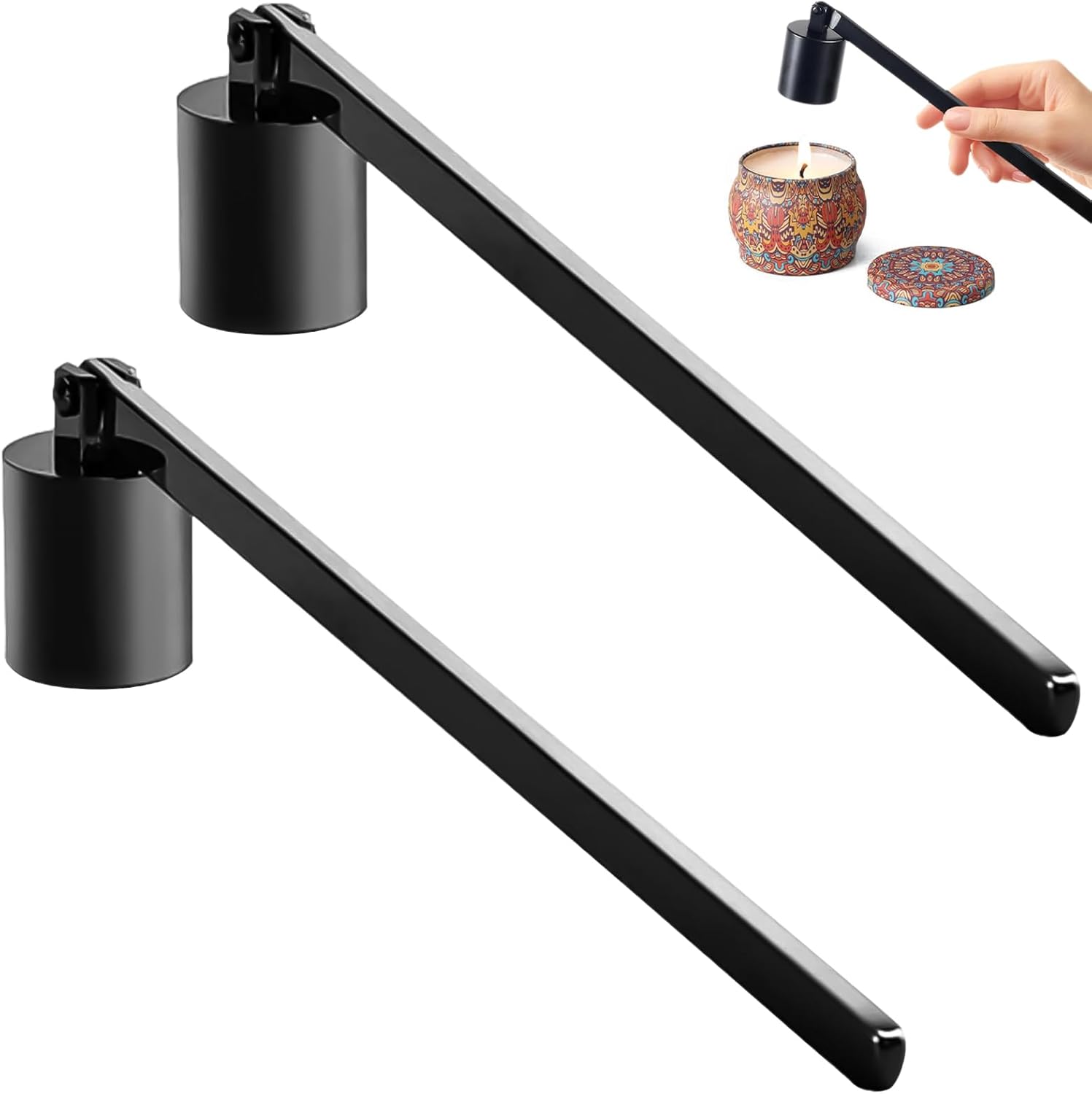 Apagavelas de acero inoxidable con mango largo, apto para la mayoría de ...