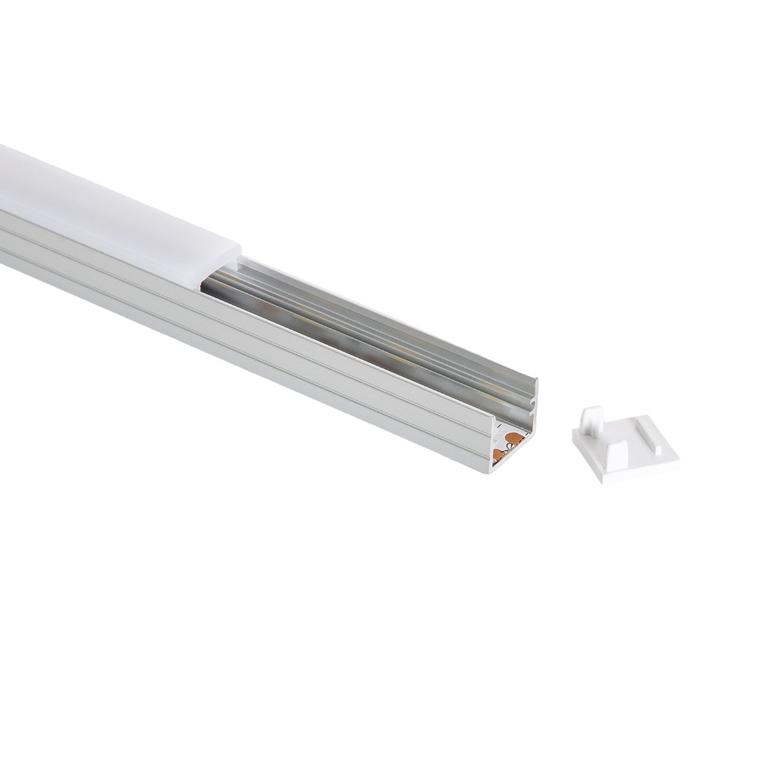 Ledkia Perfil Aluminio Superficie 2m para Tira LED hasta 8 mm Aluminio ...