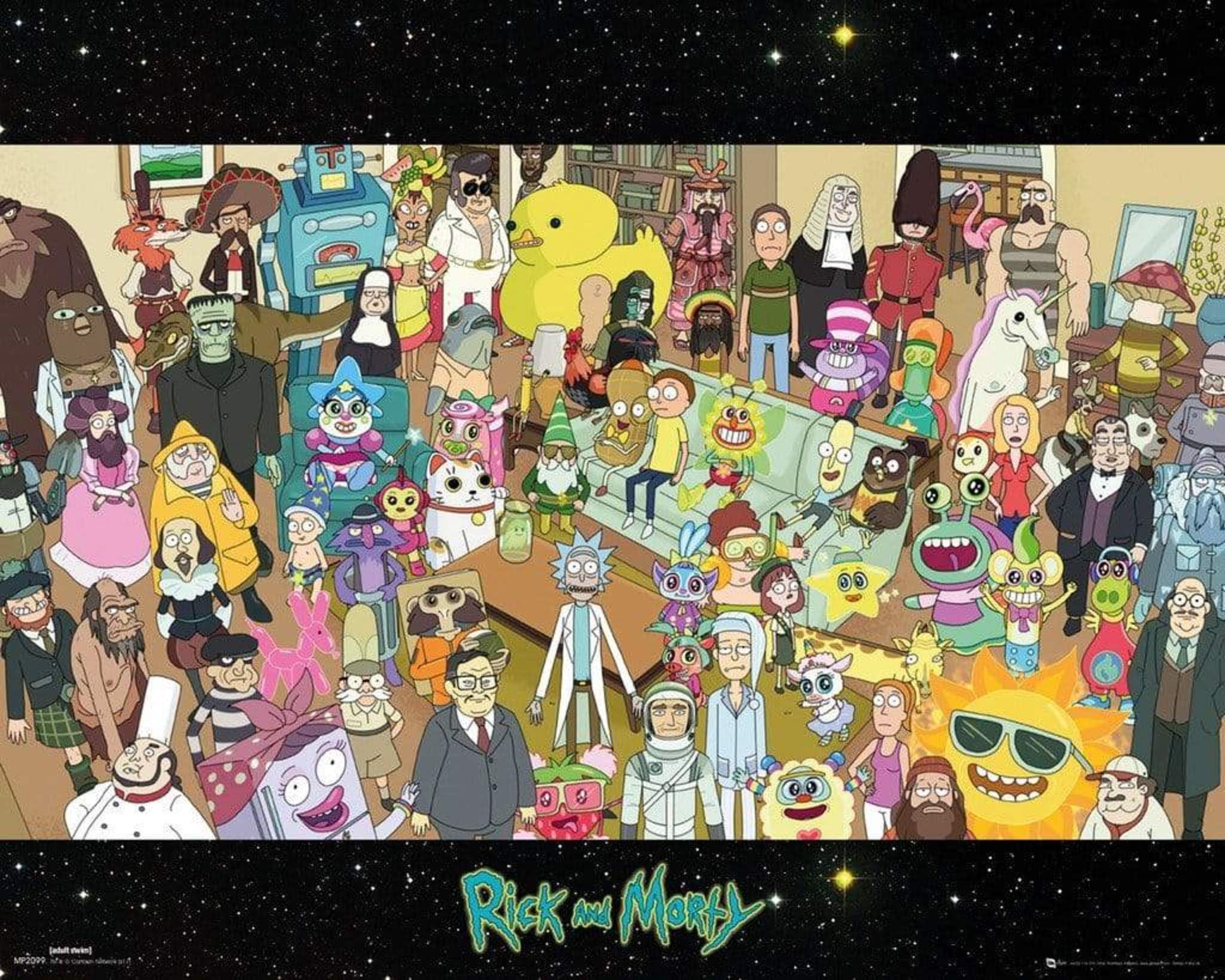Poster Rick and Morty - Cast 50x40cm | Leroy Merlin