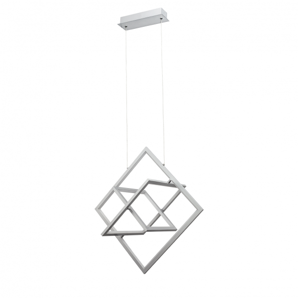 Colgante LED Lexie cromo regulable 4000k 50W D63,5 | Leroy Merlin