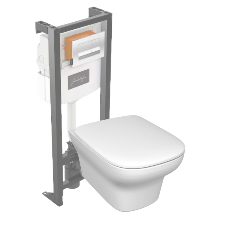 Pack WC suspendu sans bride JACOB DELAFON Vox + bâti support + abattant ...