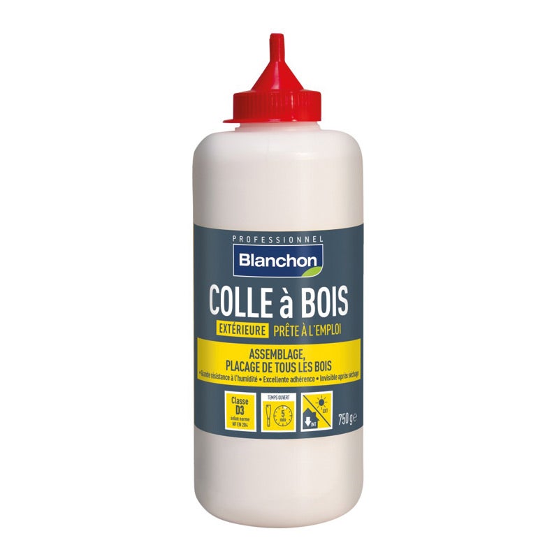 Colle a bois exterieure - Contenance : 750 g - Couleur : Blanc ...