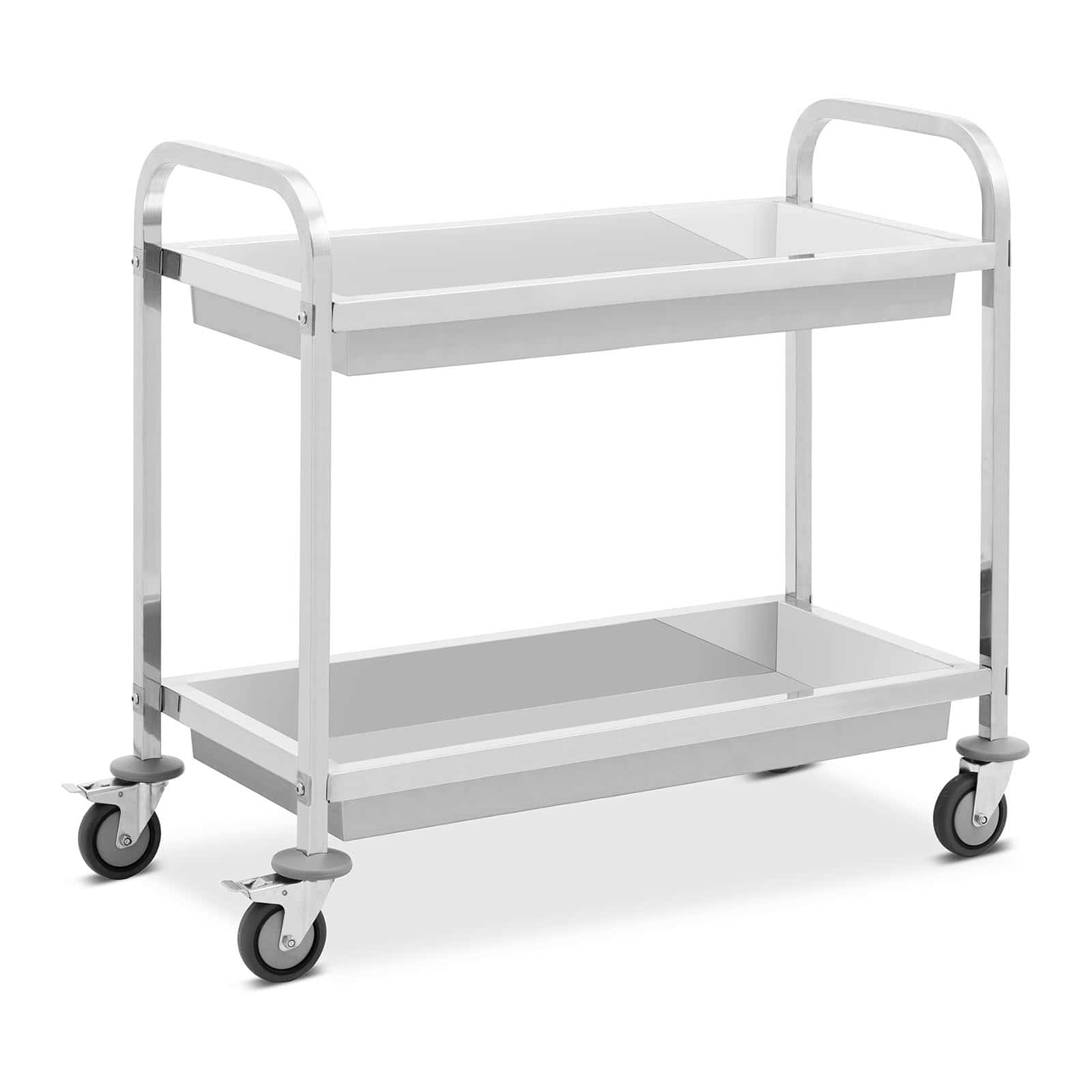 Chariot de service 2 plateaux 42 x 38 x 8 cm 72 kg acier inoxydable ...