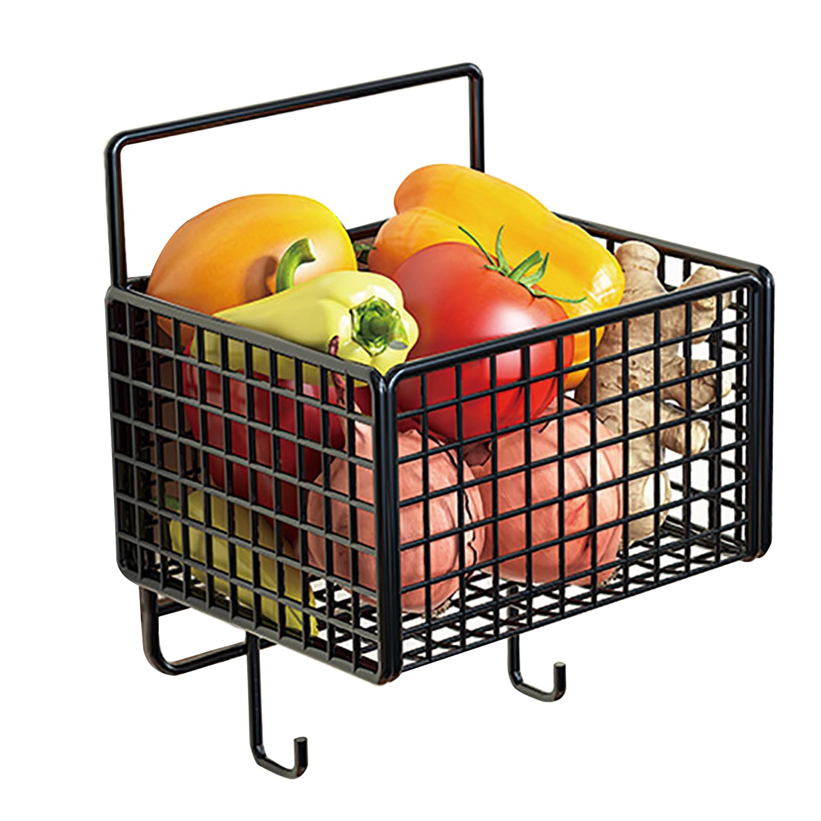 Panier mural de cuisine de grande capacité, panier de rangement mural peu encombrant avec ...