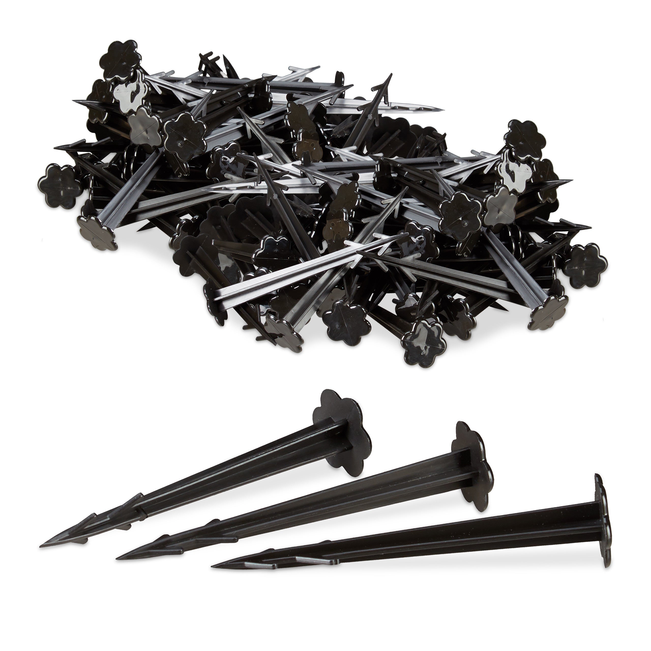 200x Picchetti di Plastica da 11 cm, Set da 100 Picchetti di Ancoraggio ...