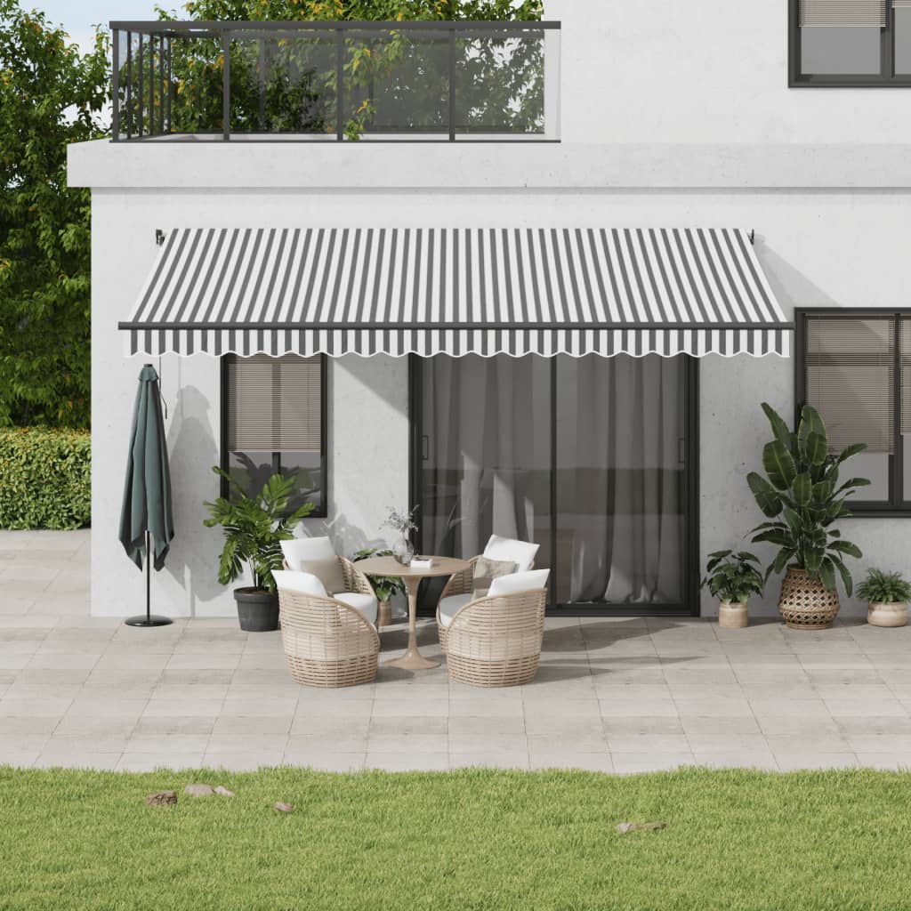 Toldo retráctil automático con LED antracita y blanco | Leroy Merlin