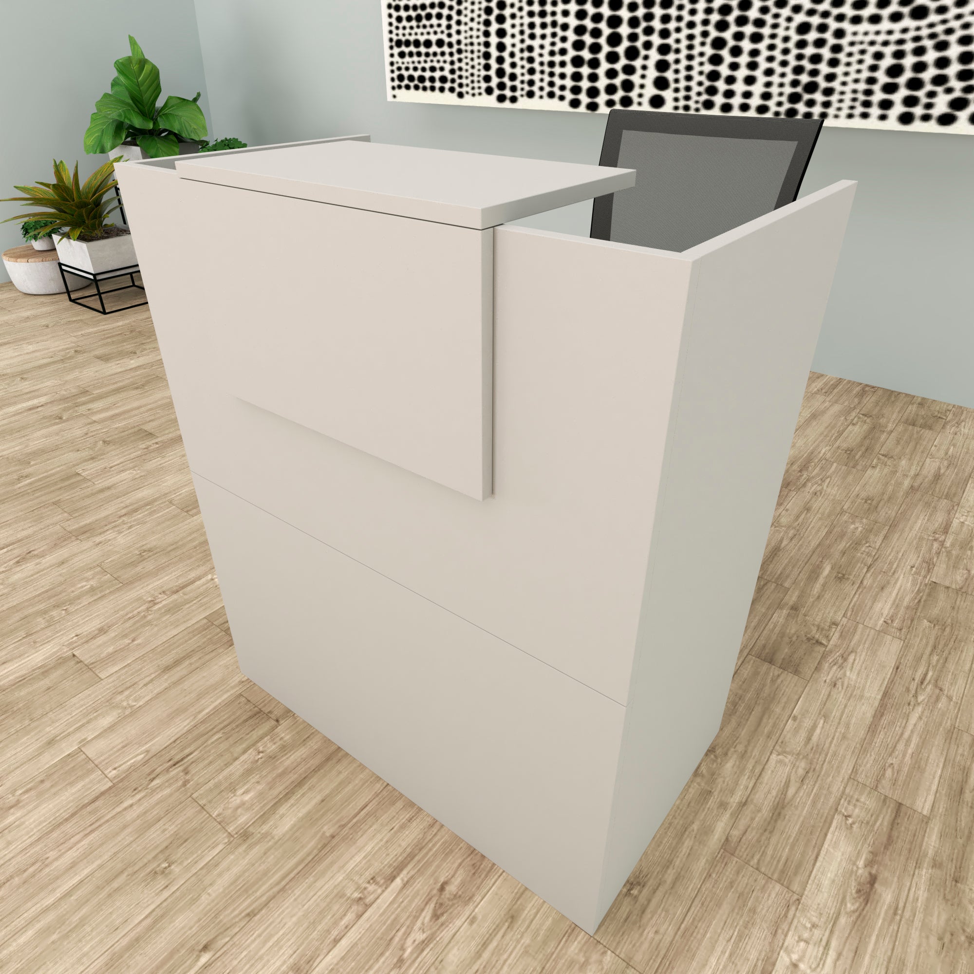 Henor Comptoir Oja. 80x50x107 cm. Bois Avec table intérieure. Idéal ...