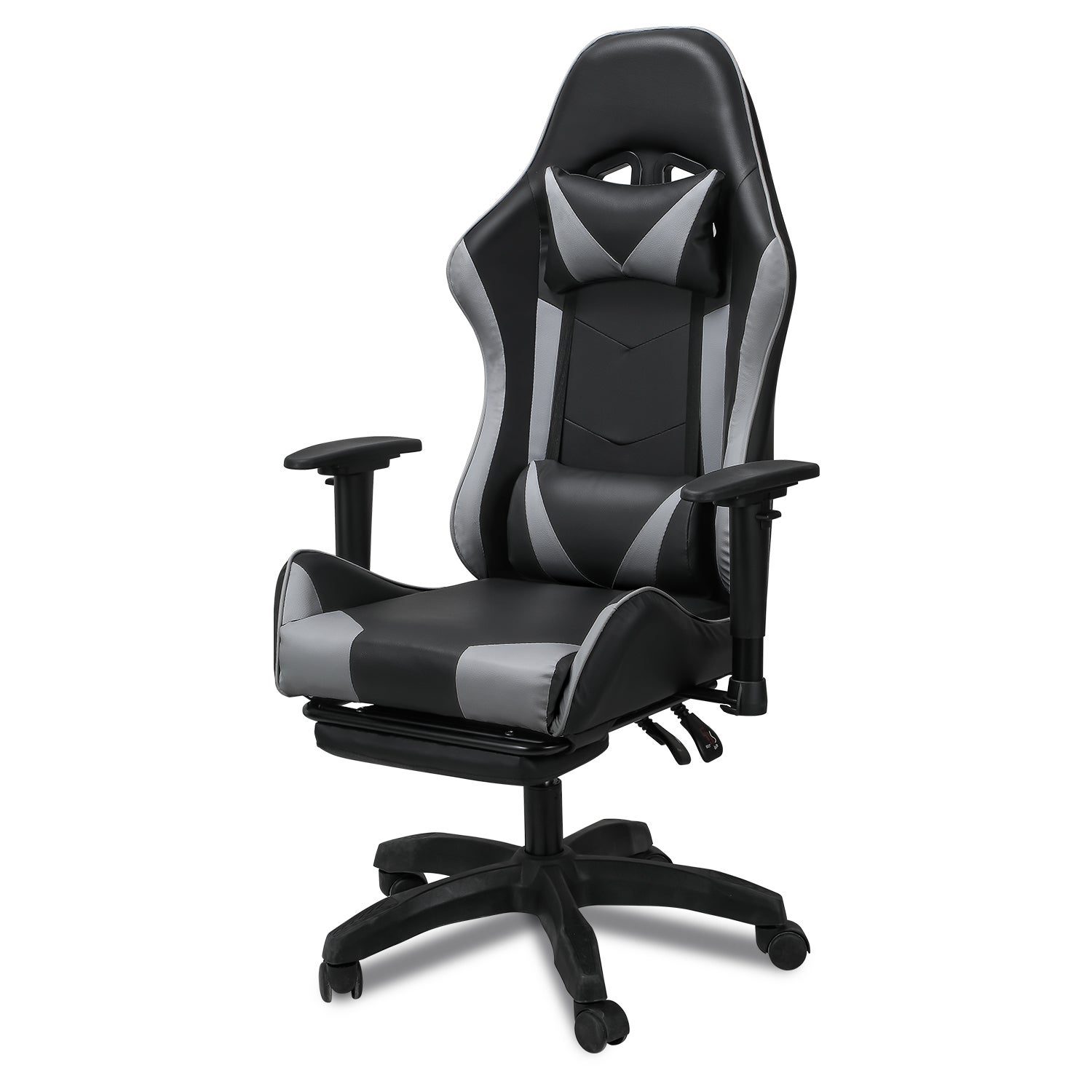 Silla Gaming Ergonómica Silla Gamer Negra/Gris Silla de Oficina Silla ...