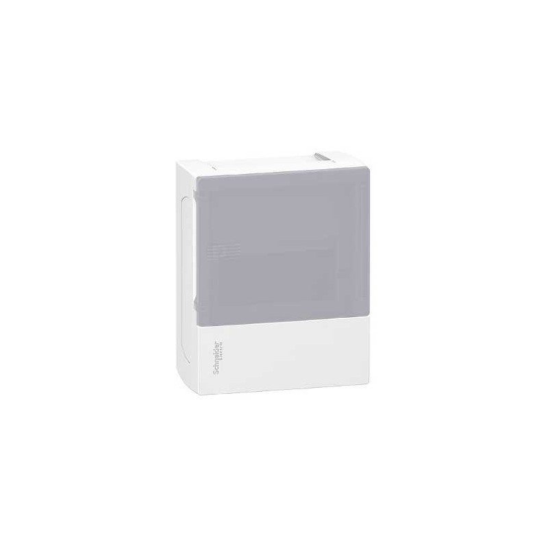 Coffret en saillie Mini Pragma - 6 modules - 1 rangée - Portillon fumé | Bricoman