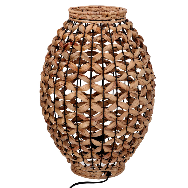 Lampe en rotin naturel avec socle ø31h44,5 cm | Leroy Merlin