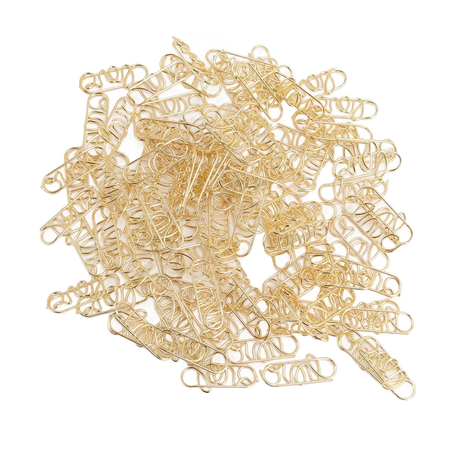 100 clips de papel con diseño de letras, de acero inoxidable, multiusos ...