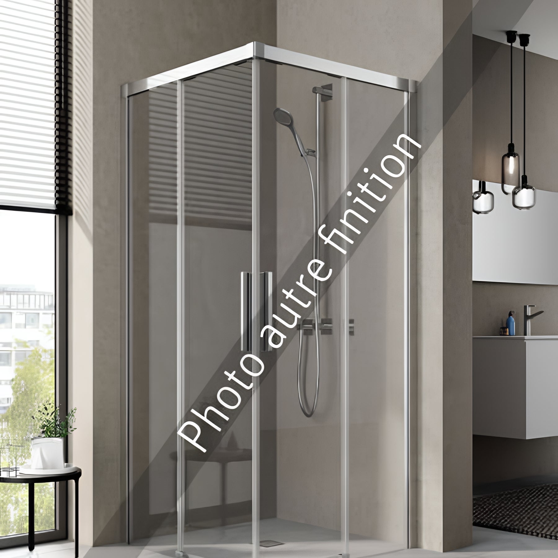 Demi paroi de douche angle coulissante largeur 90cm hauteur 200 cm ...