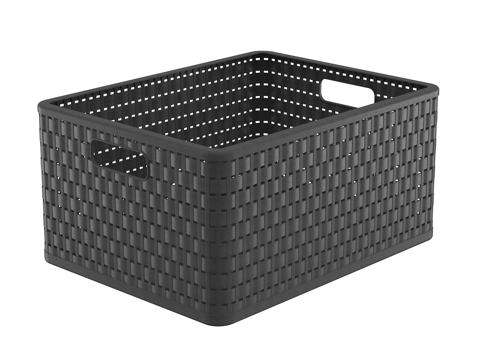 Rotho Panier rectangulaire Country Lt28 Anthracite Polypropylène ...