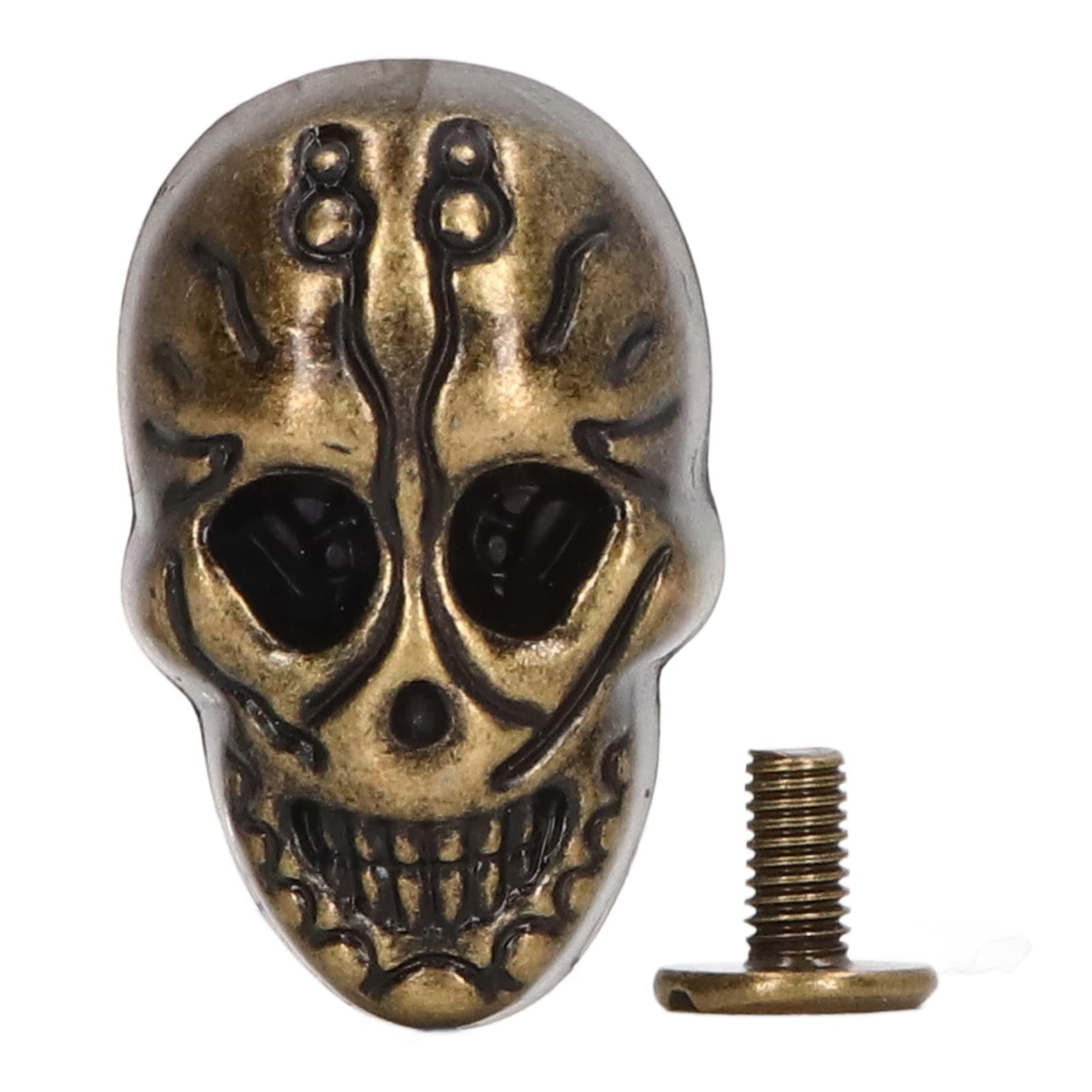 50 Pcs Stud DIY Rivet Crâne, Crâne Vis Arrière Punk Tête De Crâne ...