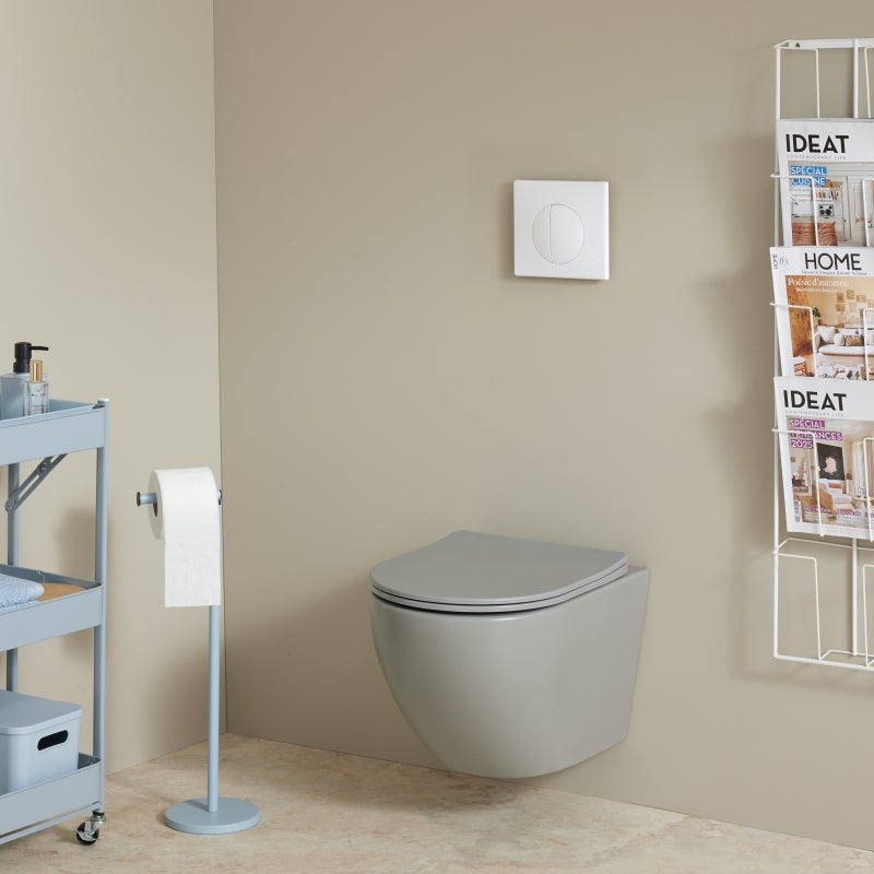 Pack WC Suspendu compact Bâti Universel Siamp avec Cuvette Sans Bride ...