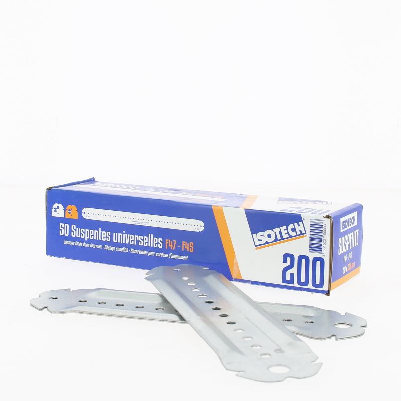 Suspente fourrure F47/F45 - Isotech - Boîte de 50 - Longueur (mm) 200 ...