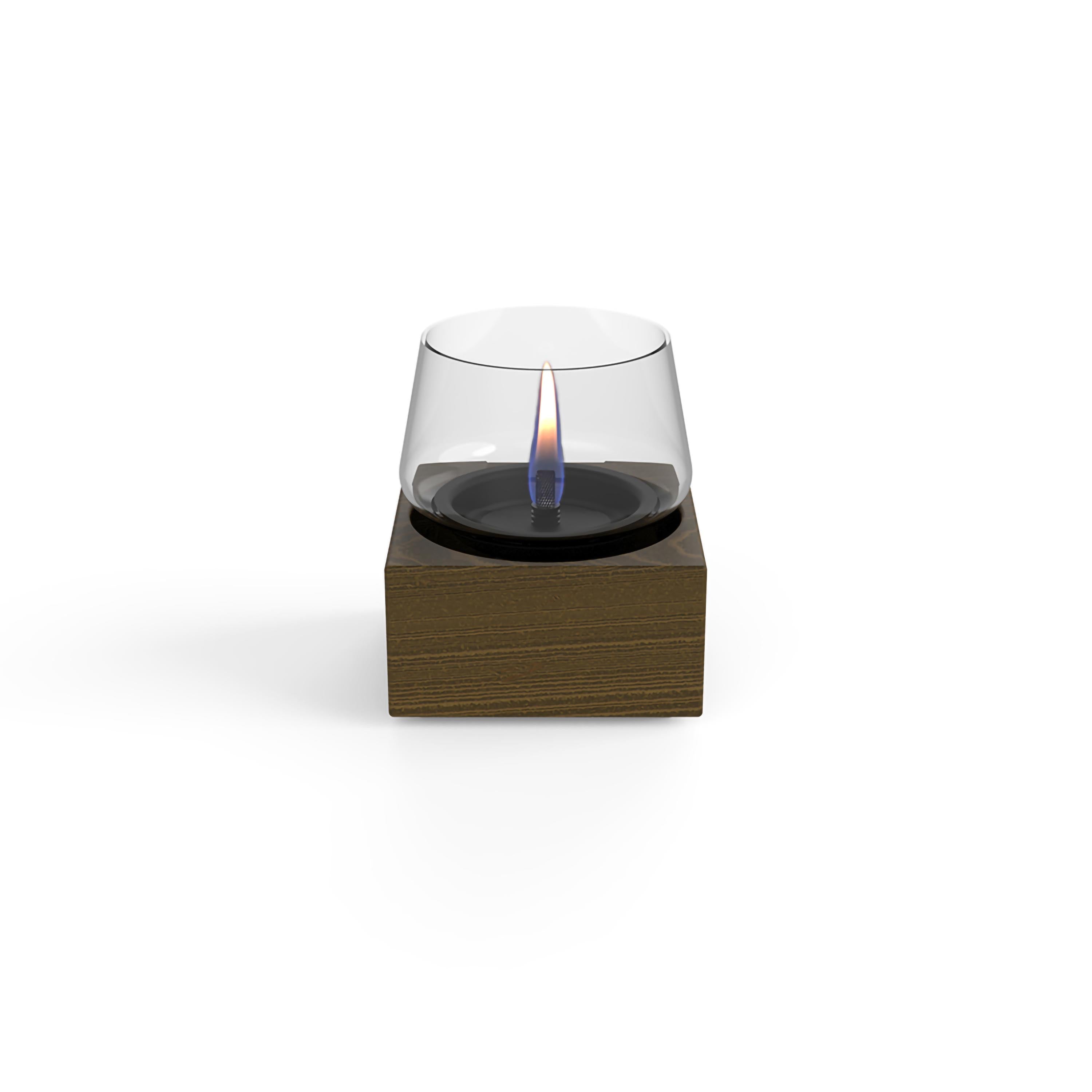 Linterna de mesa Bougie Poppy 14 Chêne Noir recargable con líquido ...