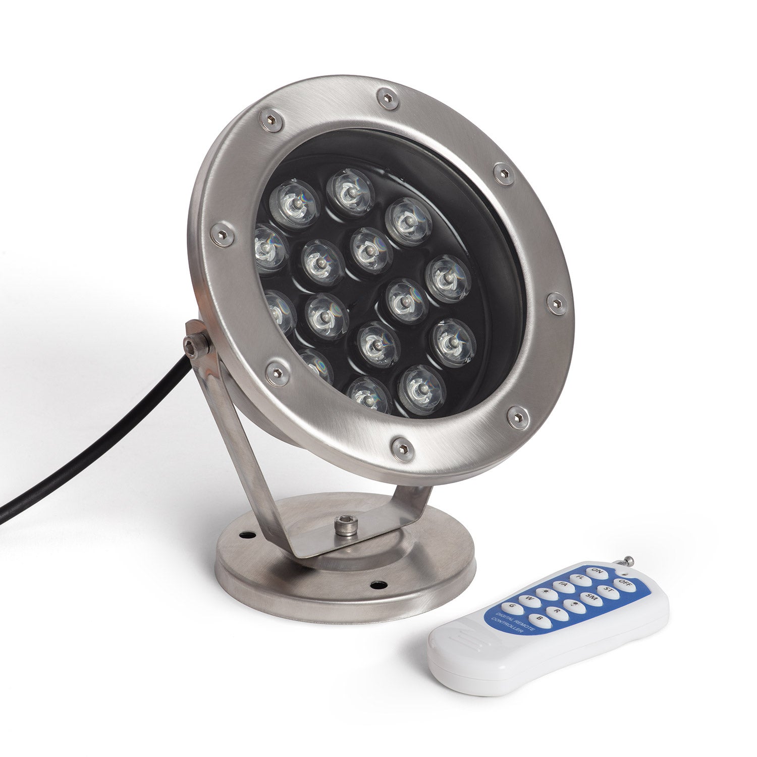 Spot LED RGB Fixation au Sol 24V 15W Submersible IP68 RGB | Leroy Merlin