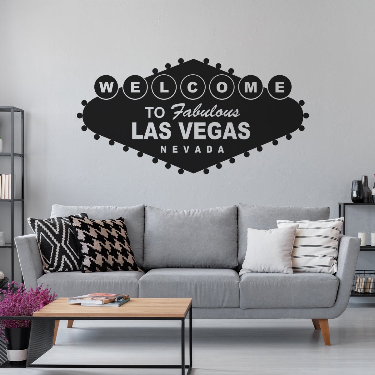 Sticker Mural - Las Vegas - Noir - 237x474 cm | Leroy Merlin