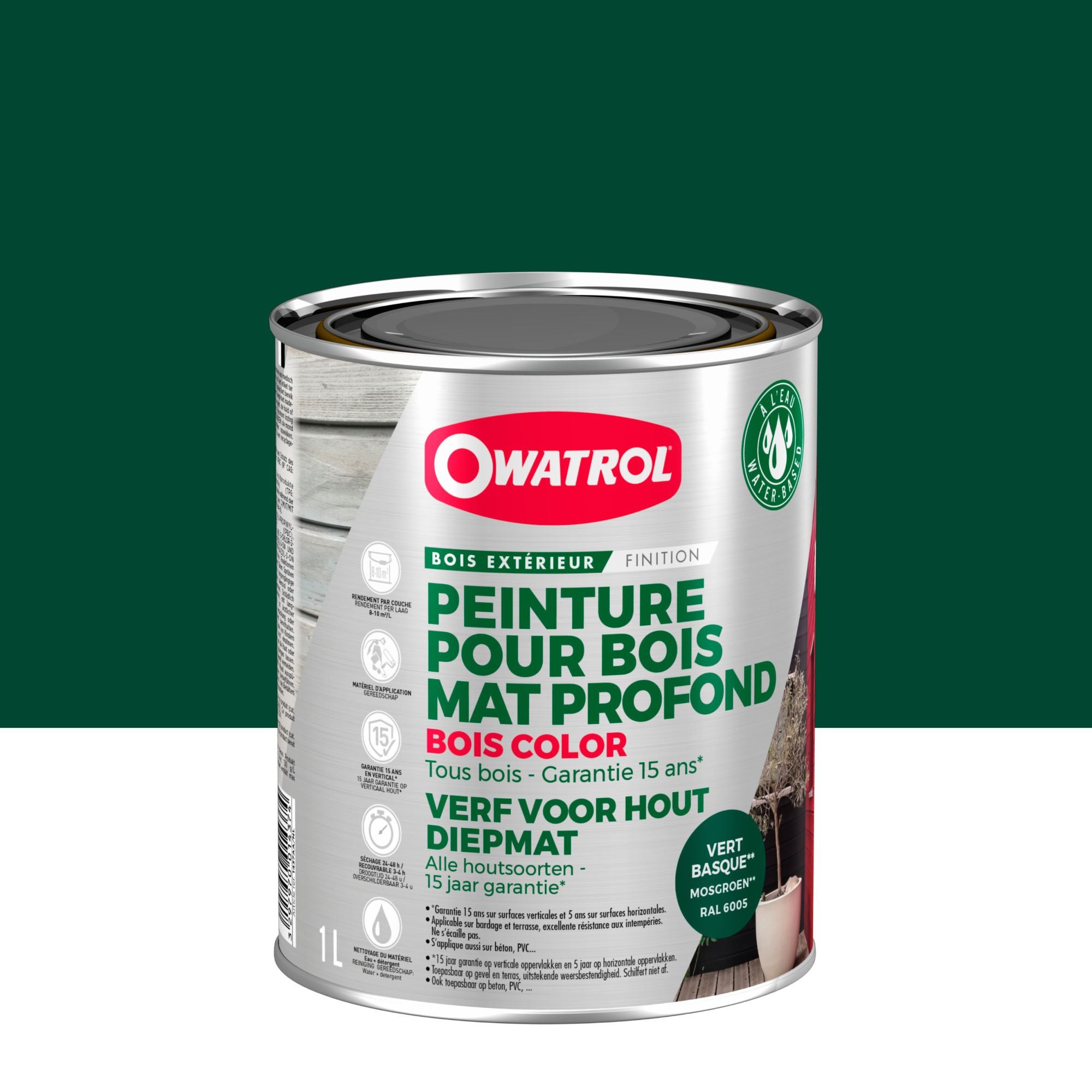 Peinture pour bois extérieur opaque - Finition Mate Owatrol BOIS COLOR ...