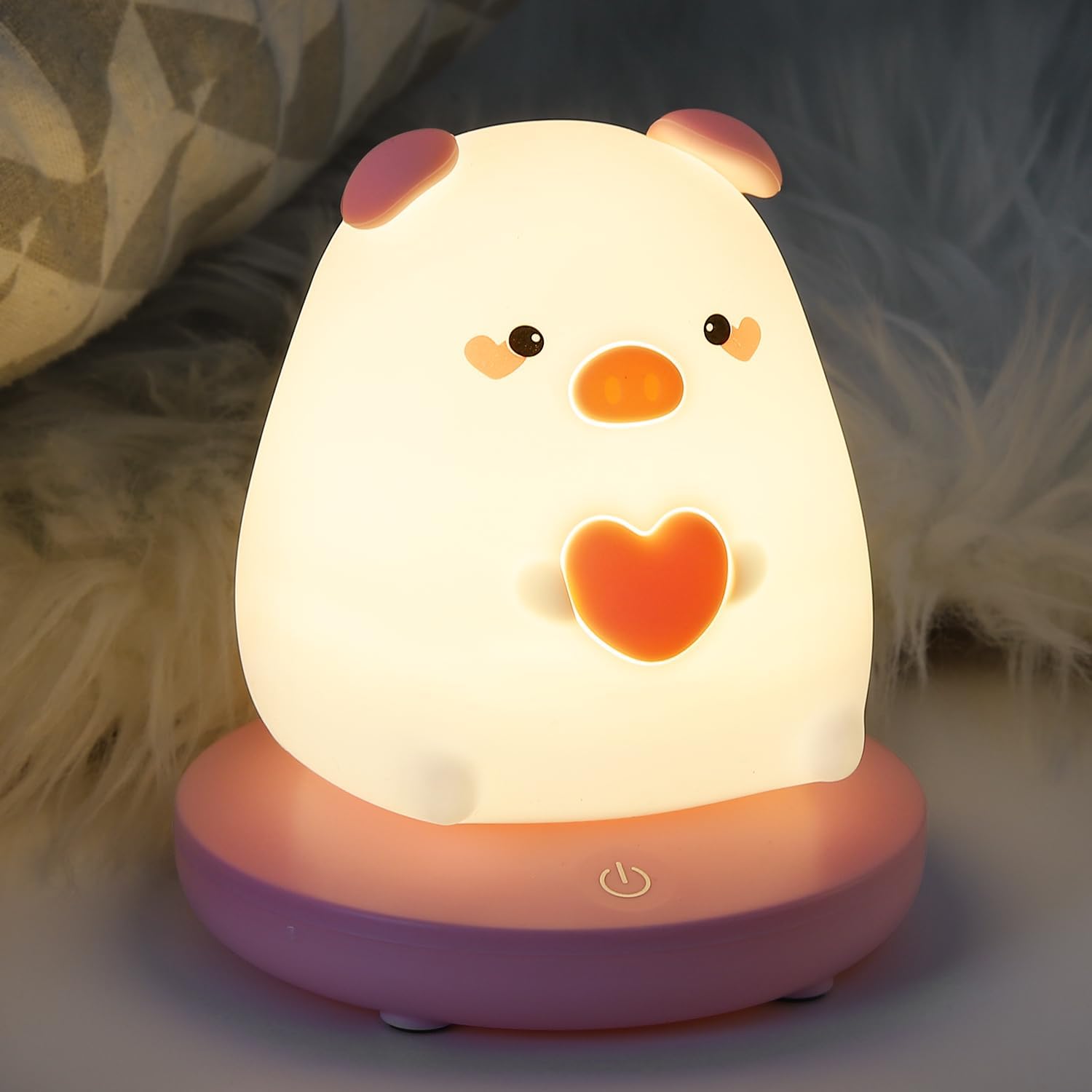 Veilleuse bébé panda 3 couleurs (1 pièce), veilleuse en silicone souple ...