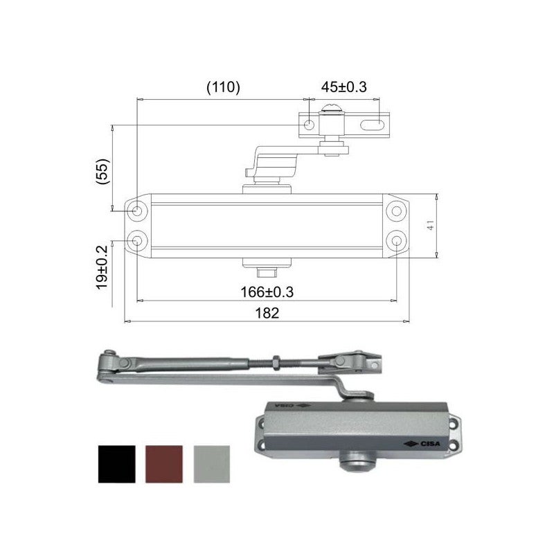 Cierrapuertas aerodinámico de alto rendimiento Moro Cisa 60460-03-0-88 ...