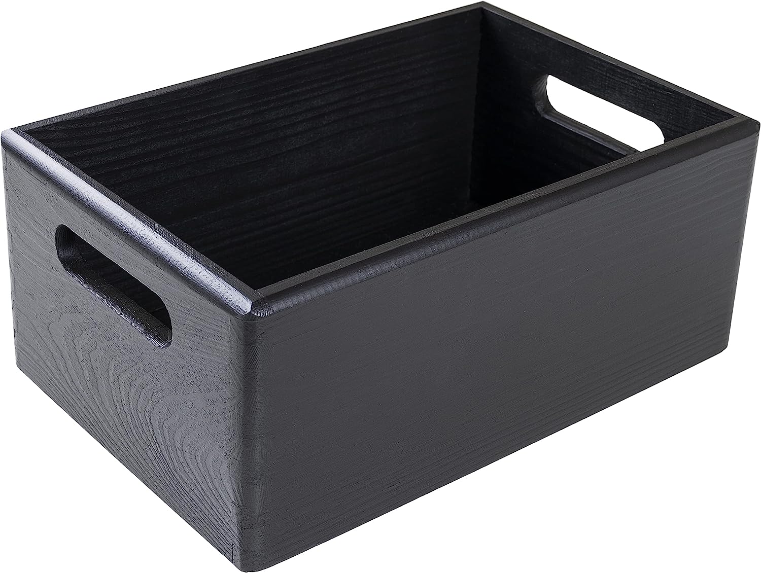 Creative Deco Caisse Bois Rangement Noir 30 X 20 X 13 Cm 1cm