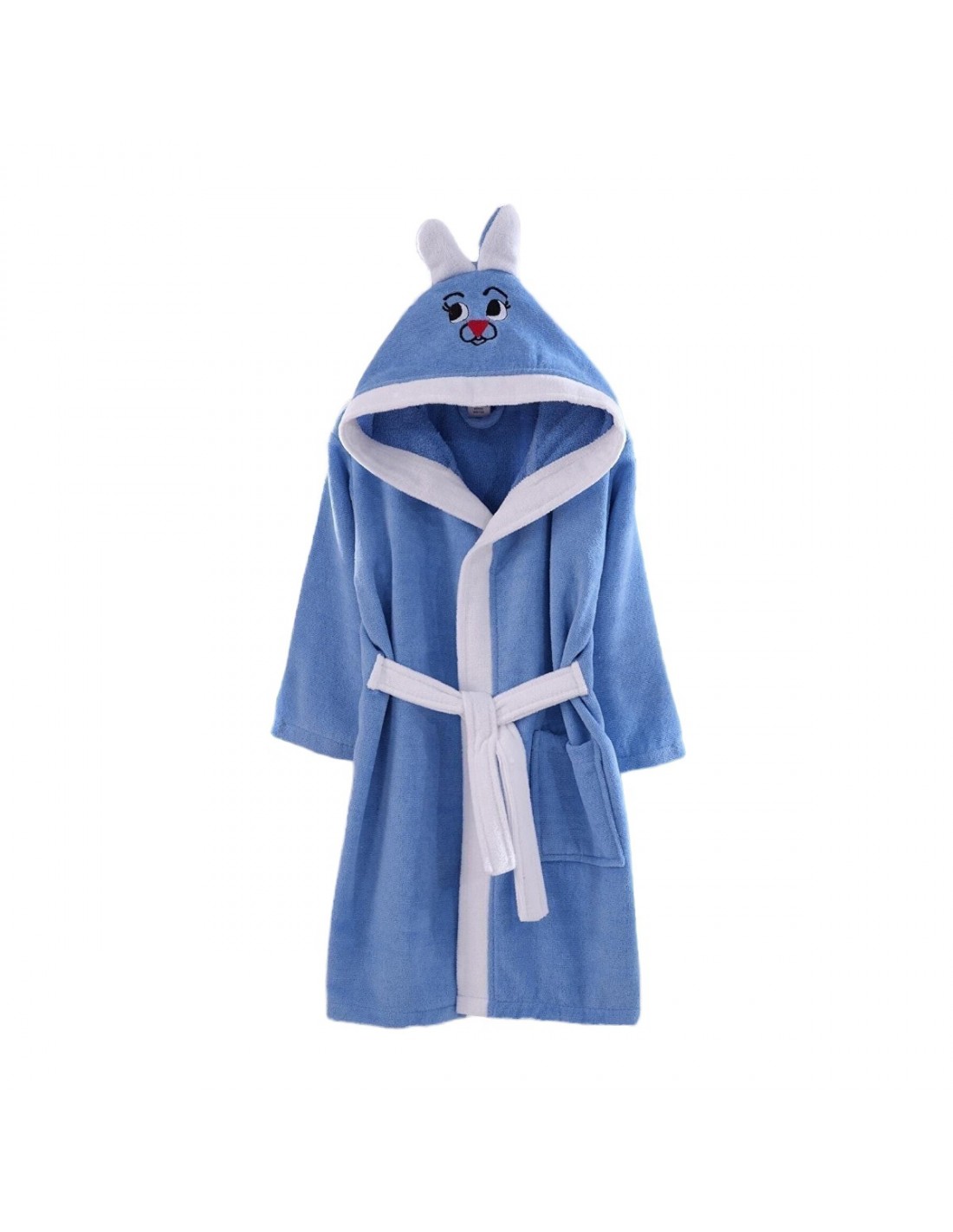 Peignoir Eponge Enfant Bleu - 7/8 ans | Leroy Merlin