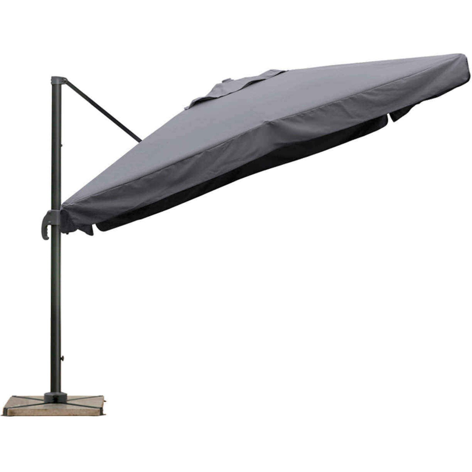 Parasol delorm gris déporté avec volets 3x3m 300 x 300 x 255 cm Gris ...