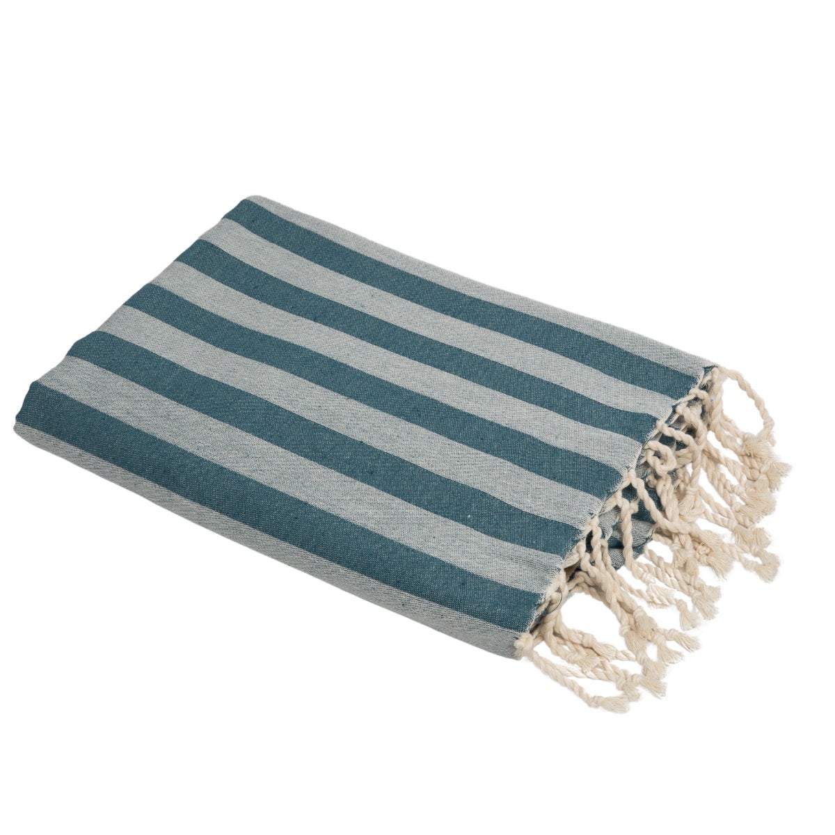 Fouta jacquard coton bleu pétrole | Leroy Merlin