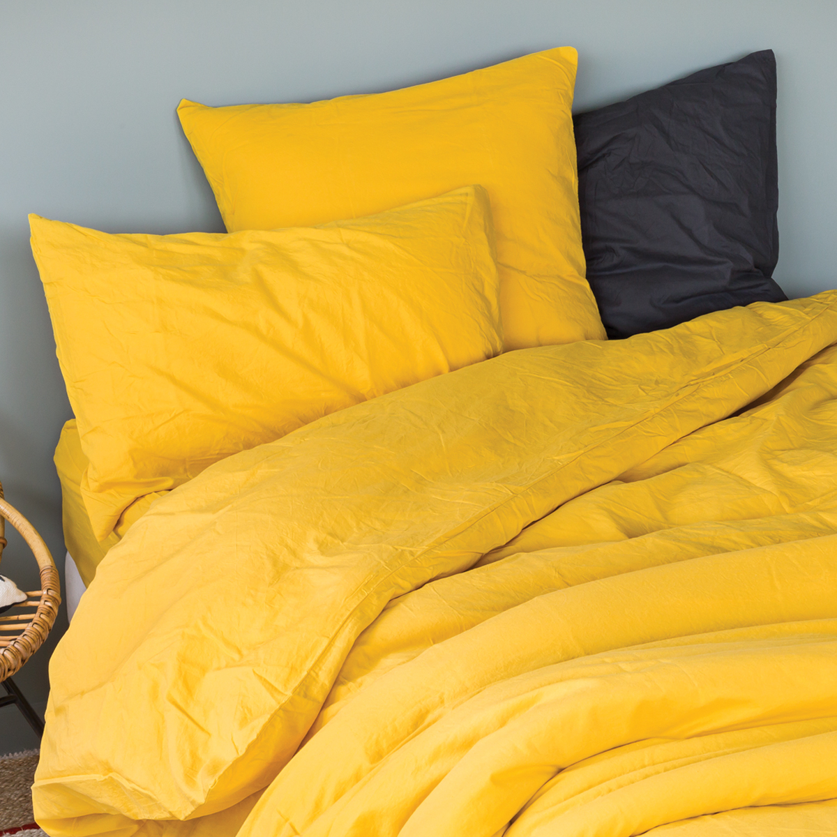 Funda de almohada en algodón lavado | Leroy Merlin