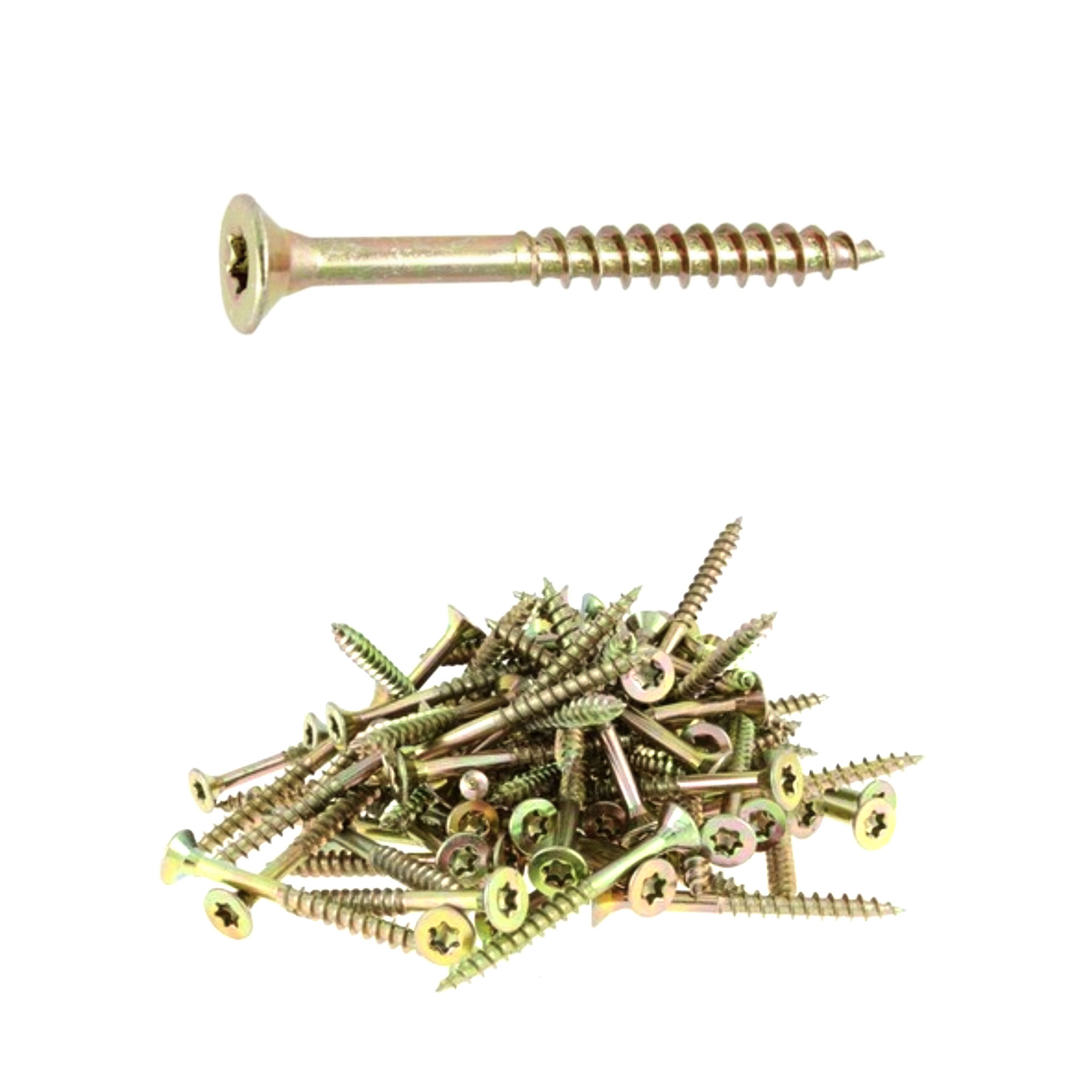 250 vis agglo tête fraisée Torx acier bichromatées (jaune/or ...