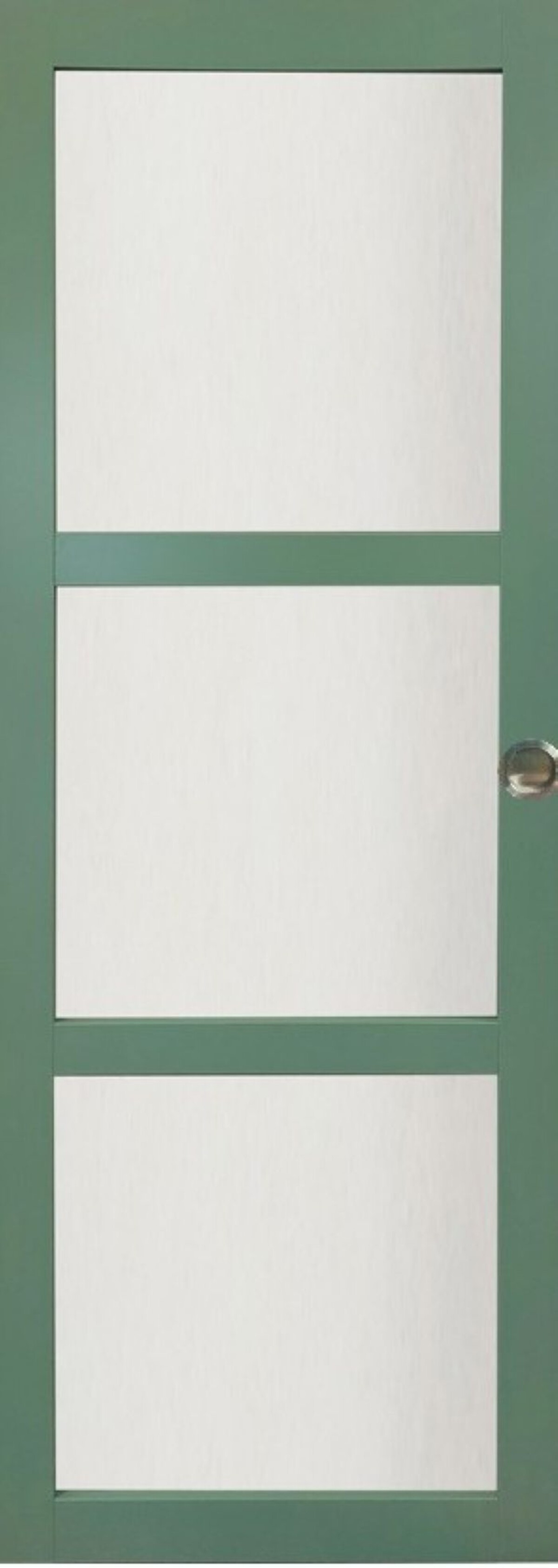 Porte Coulissante Vert Ral 6021 Vitree H204 X L73 Et Coquilles Gd ...