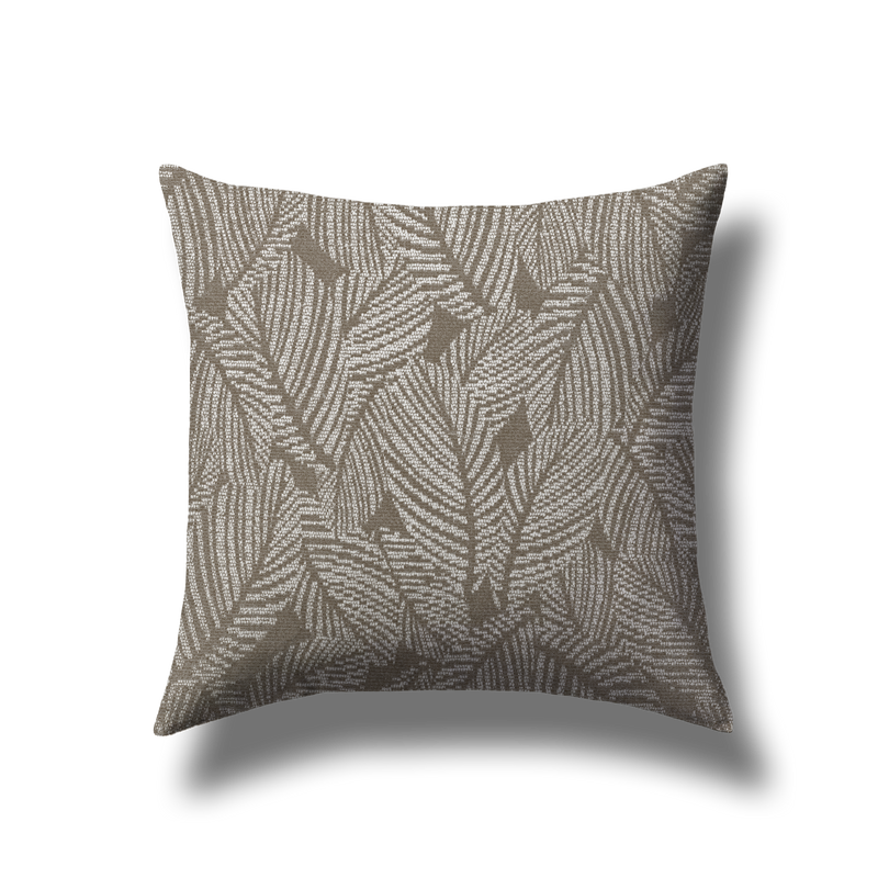 Coussin de salon sarde feuillage Marron 60x60 | Leroy Merlin