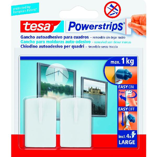 TESA POWERSTRIPS QUADRO ADHESIVO GANCHO 2 UDS | Leroy Merlin