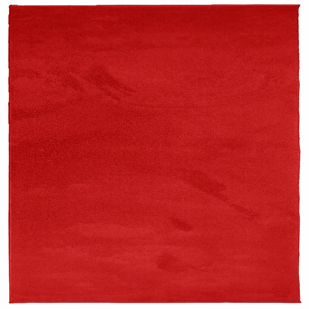 Tapis Salon | Tapis Chambre | Tapis OVIEDO à poils courts rouge 160x160 ...