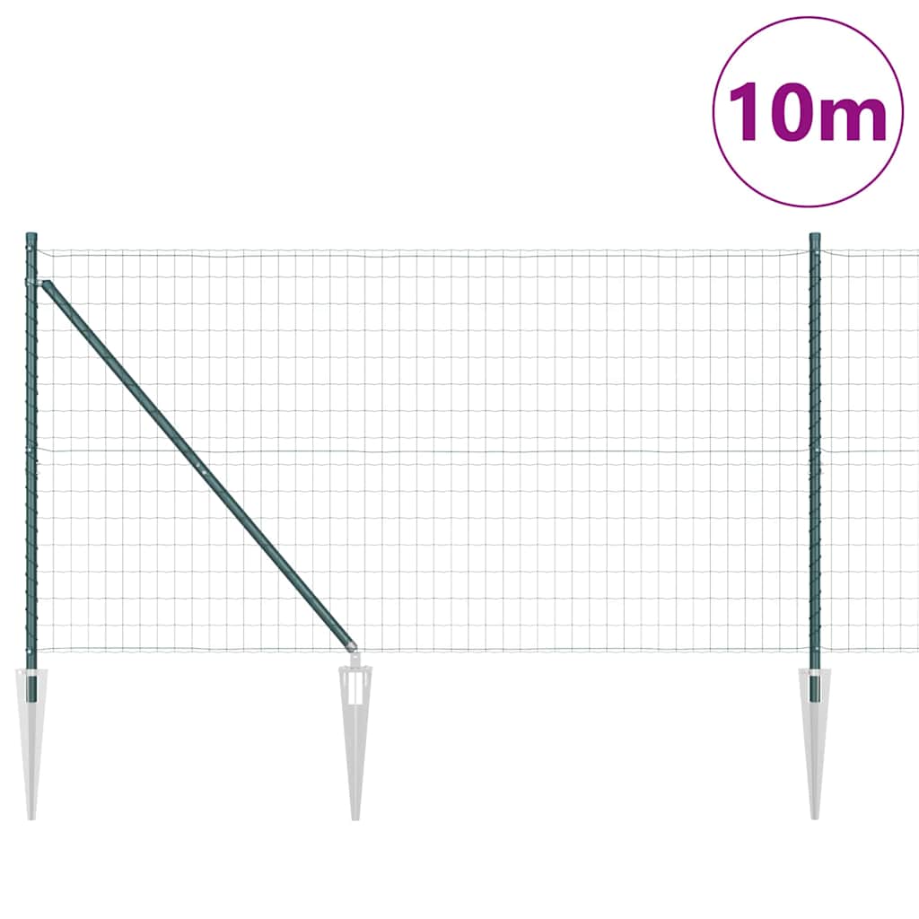 Clôture en acier vert avec poteaux 1,2 x 10 m - COMFORTXL | Leroy Merlin