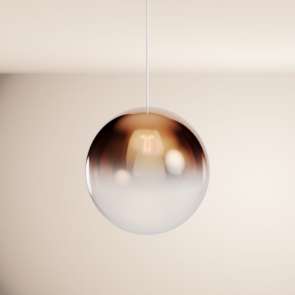 S.luce - Suspension lumineuse globe en verre Orb, 500 cm, dégradé ...