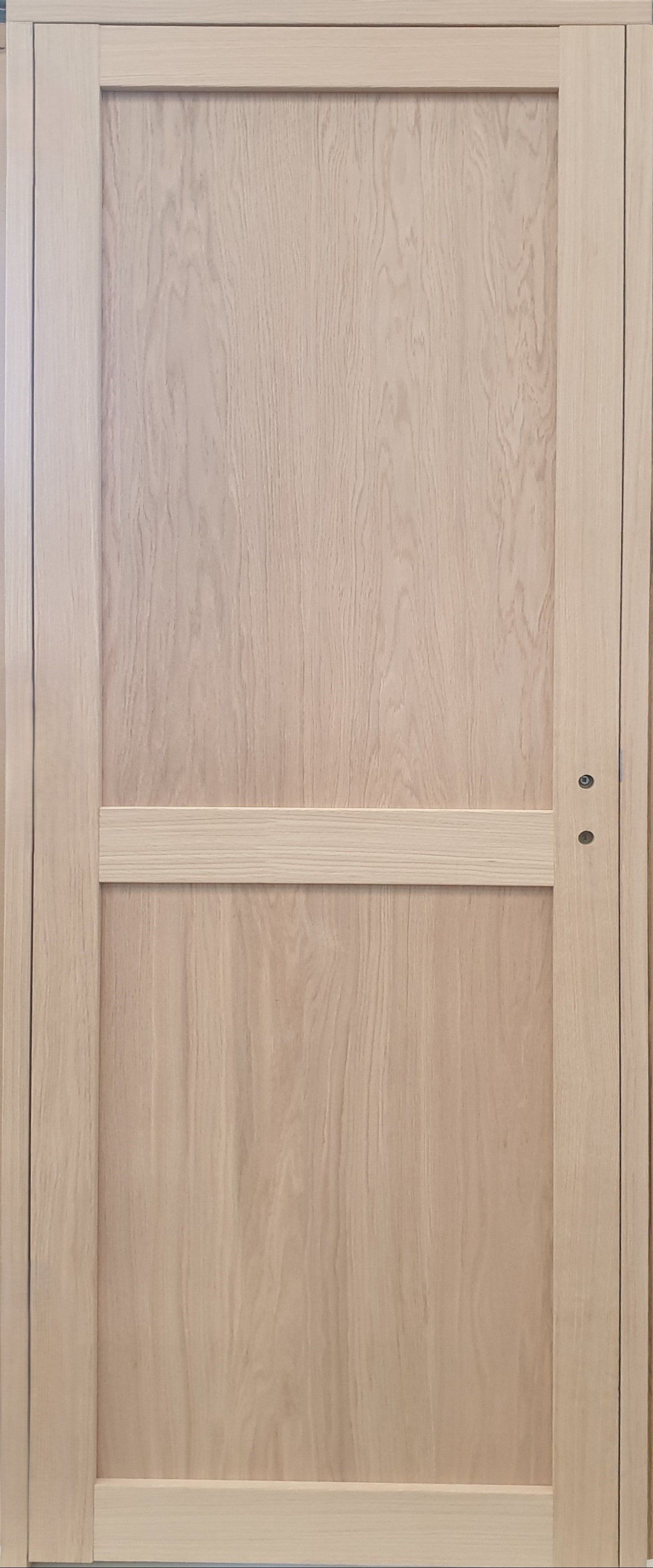 Bloc Porte Atelier 2 Panneaux Chene H204 X L73 Poussant Gauche Côtes ...