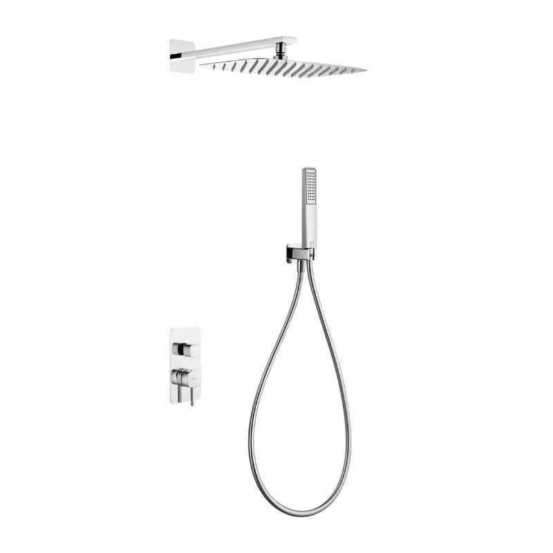 Colonna doccia monocomando incasso a parete TOSCANA - Cromo - Acciaio ...