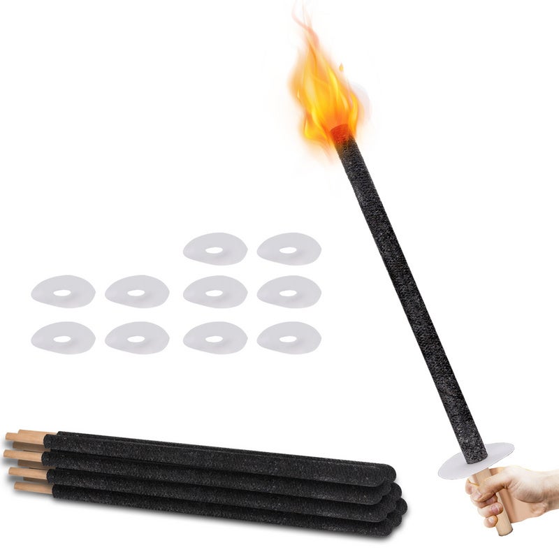 50x Torche jardin 42cm Torches Coeur de flamme Torche de jardin Torche ...
