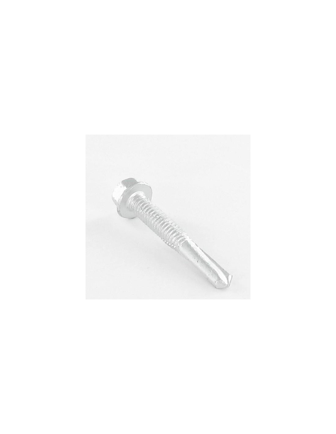 Vis autoperceuse Bimétal Tête hexagonale TH Embase collerette 5.5X100 Bimétal Acier / Inox A2-1 ...