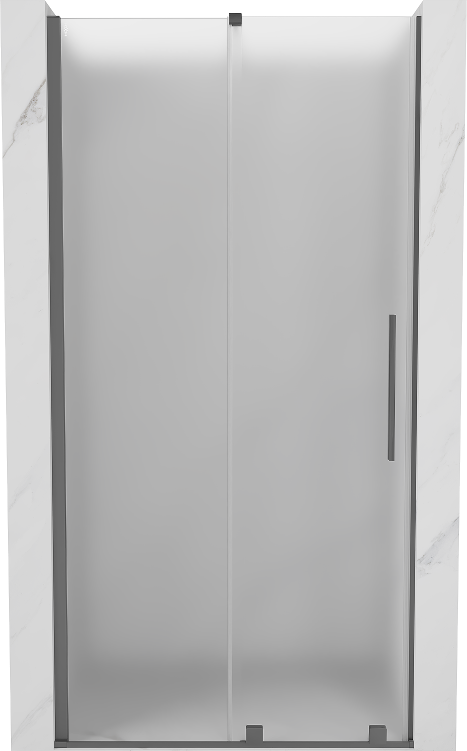 Mexen Velar puertas de ducha correderas 100 cm, escarcha, gun metal ...