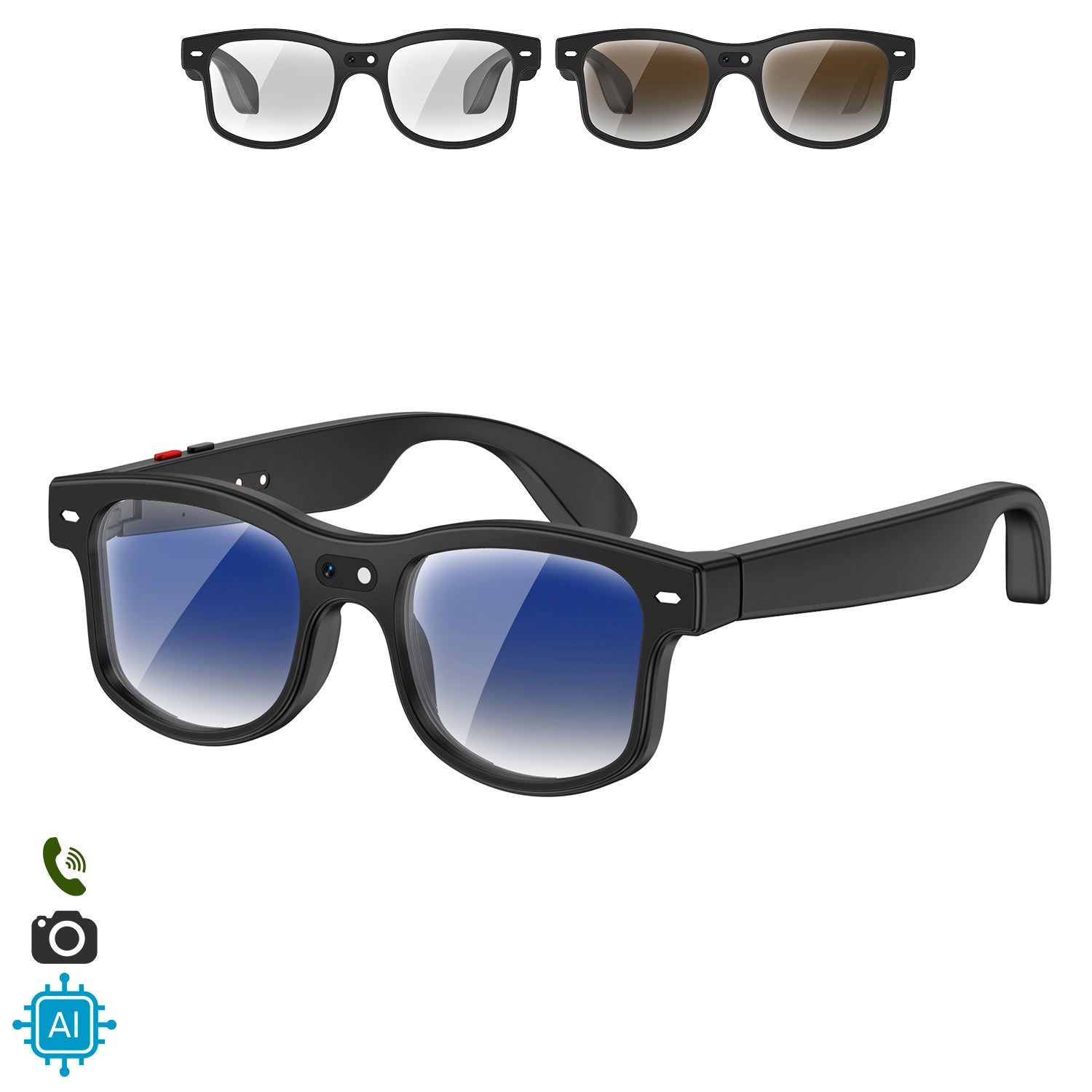 Occhiali intelligenti AIMB-G3. Con camera da 8 MPX, traduttore Ai in ...