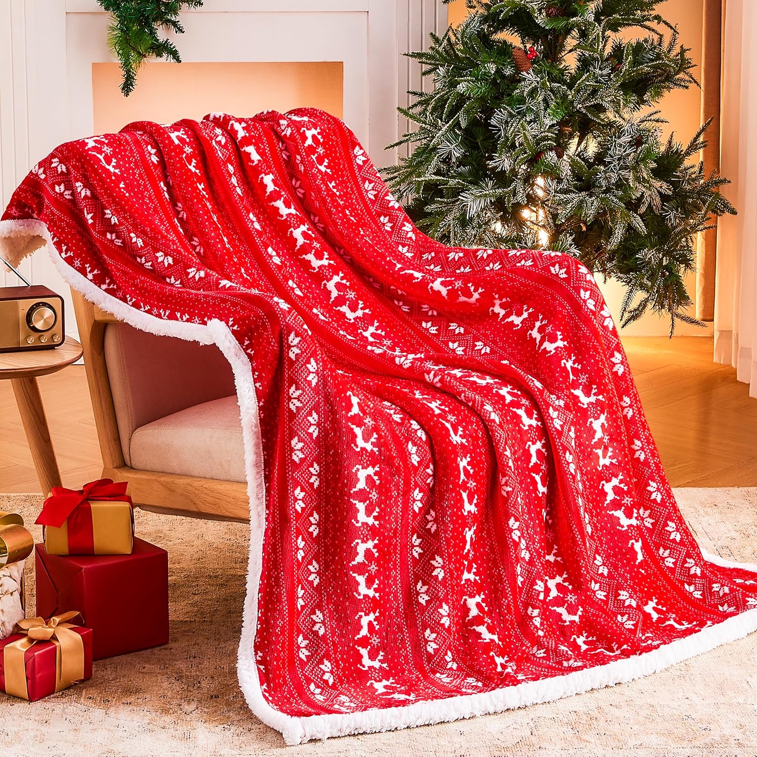 Couvertures et châles de Noël, couvertures de lit douces et chaudes ...