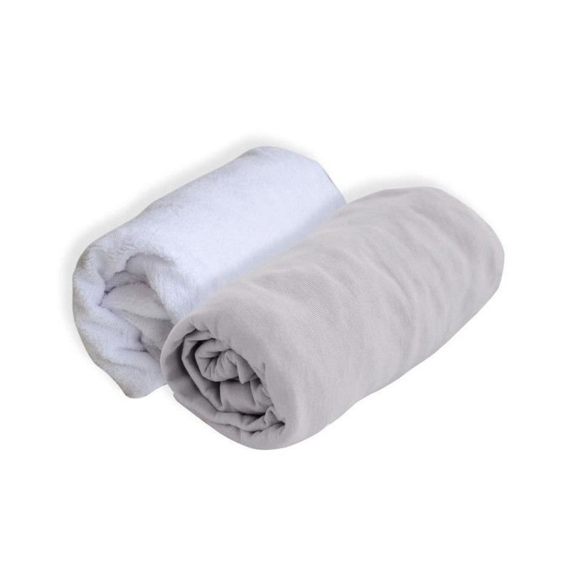 Sábana bajera + Plain Alese Tratado Sanitized Perla 60 x 120 cm | Leroy ...