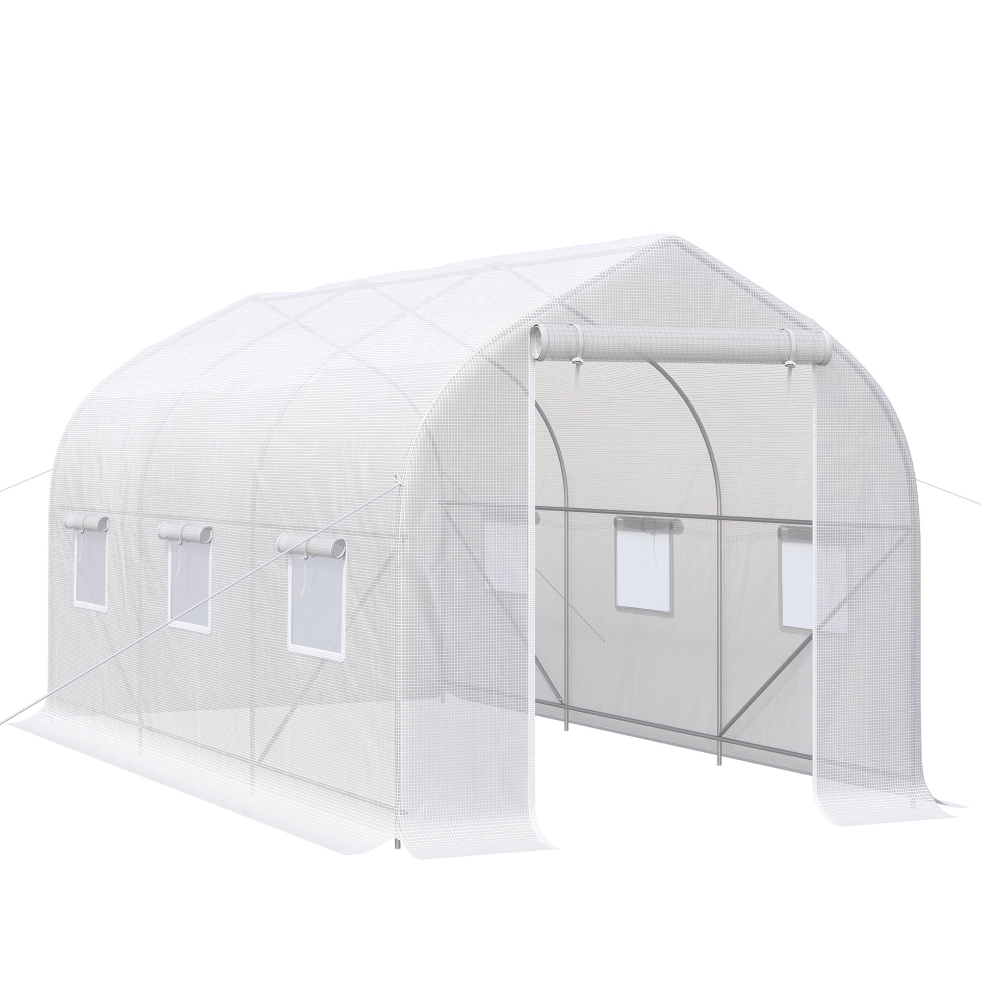 Invernadero de jardín tipo túnel de 4x2x2 metros con 6 ventanas de ...